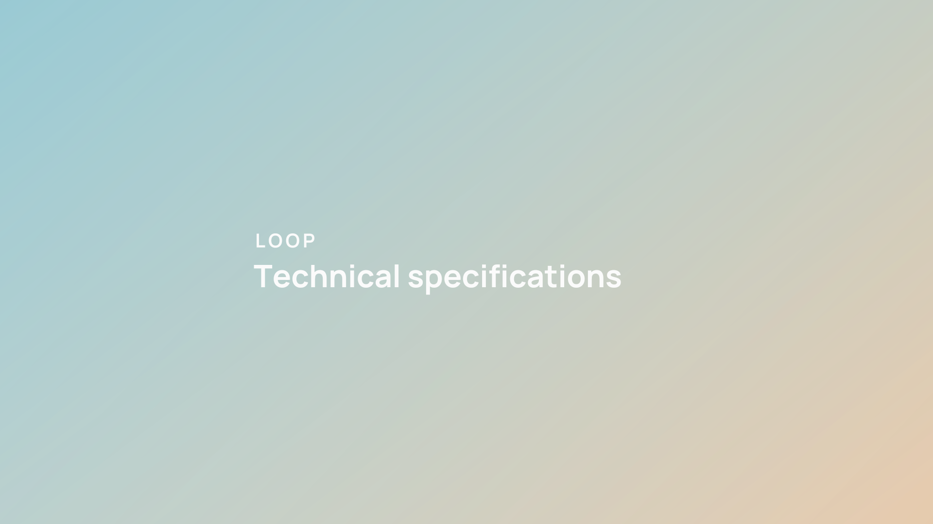 The Osin Loop's tech specs